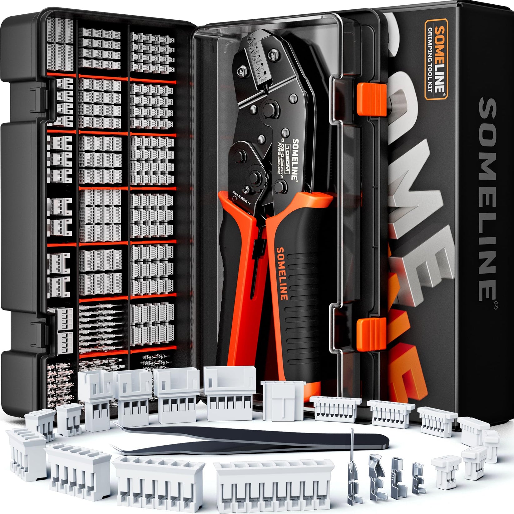 SOMELINE® Crimp Tool Connector Kit, JST-SH 1.0mm/PH 2.0mm Connector Se