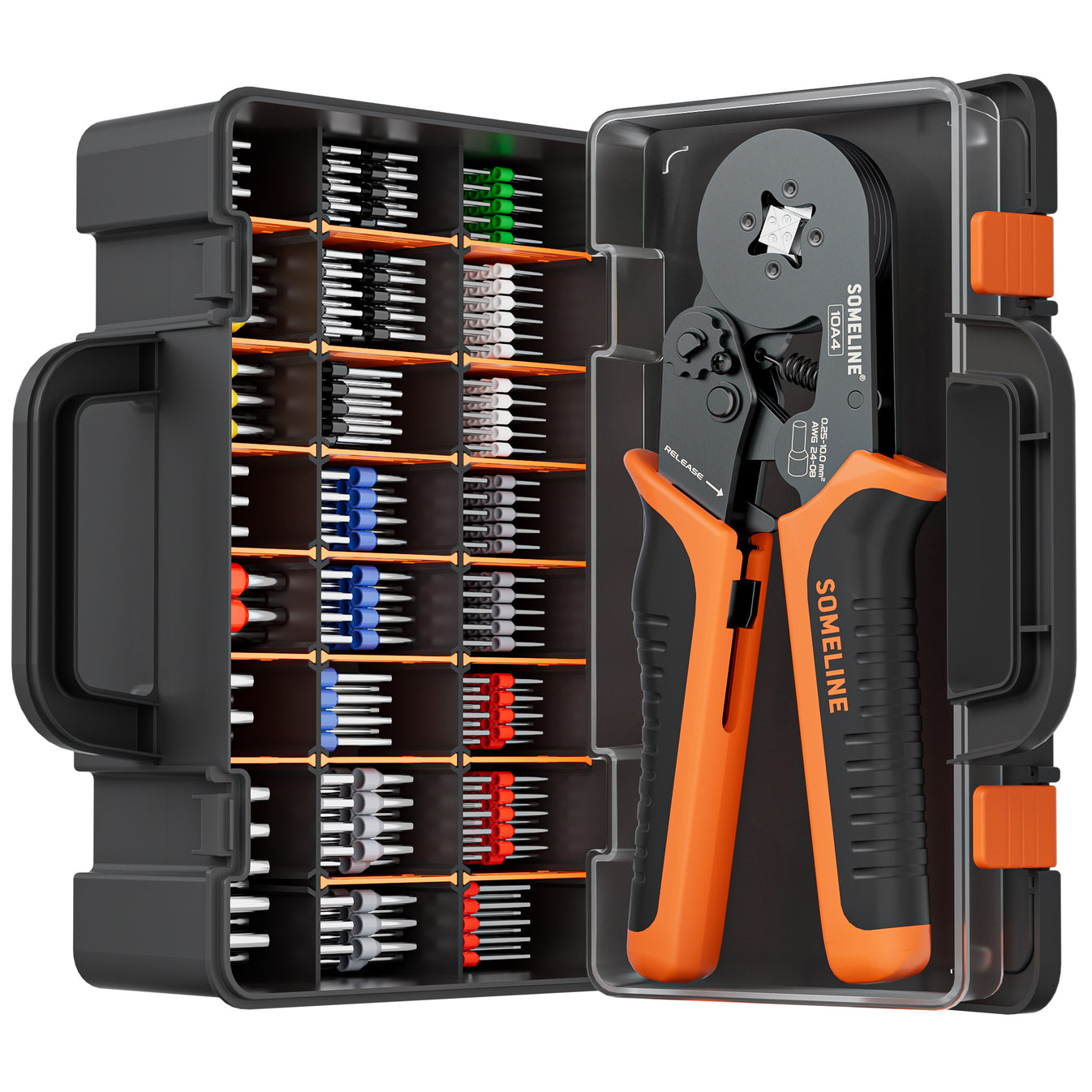 SOMELINE® Crimp Plier Wire End Ferrules Set, Terminals Assortment Tube