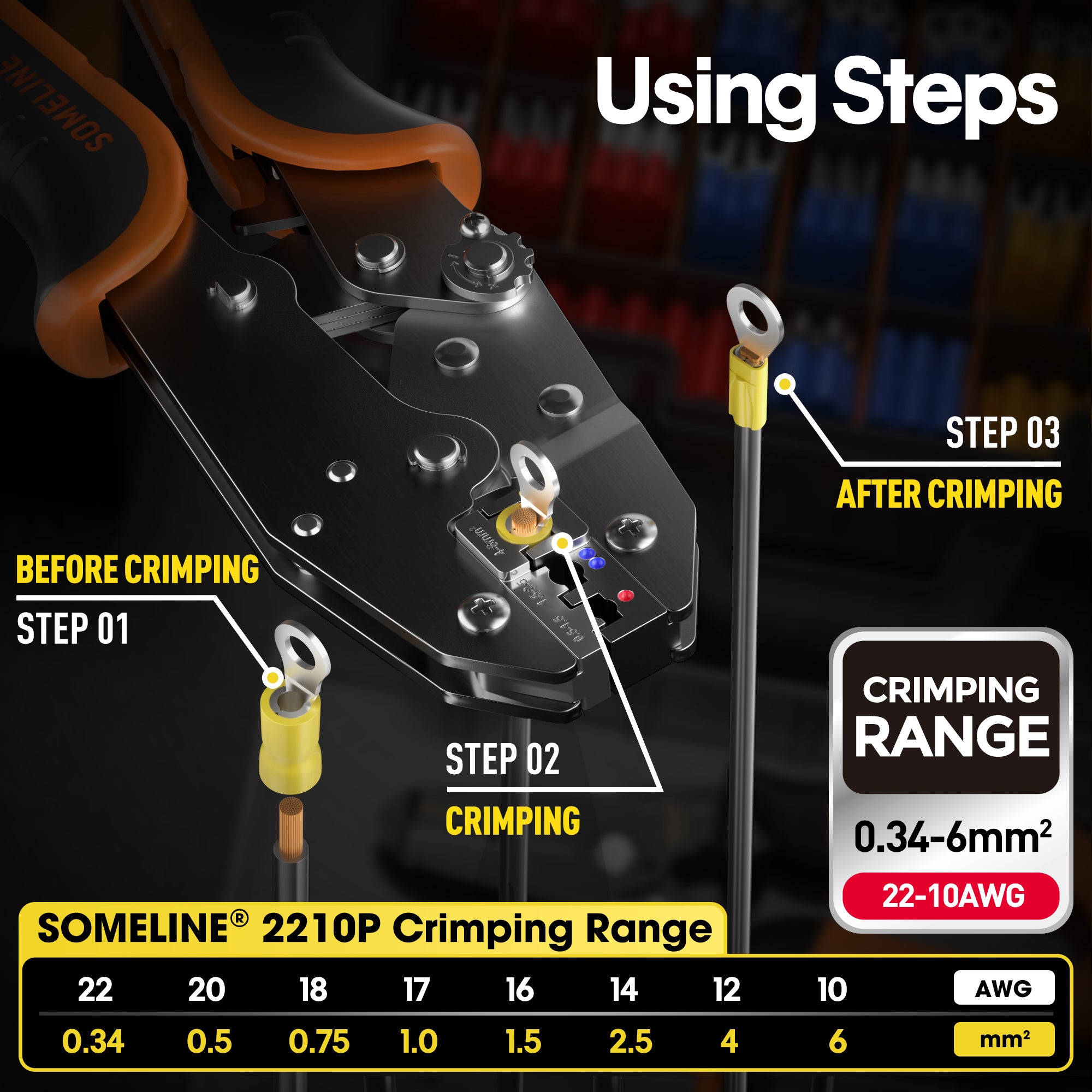 PVC Insulated Connectors Crimping Tool Kit – SOMELINE